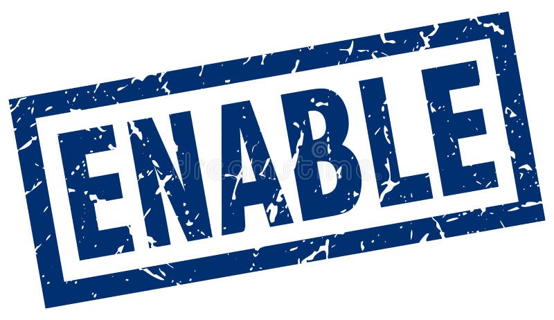 Enable stamp stock vector. Illustration of insignia, enable - 99001076