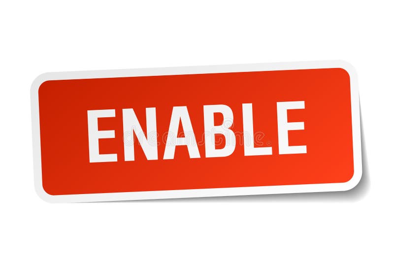 Enable Sticker. Enable Square Sign Stock Vector - Illustration of badge ...