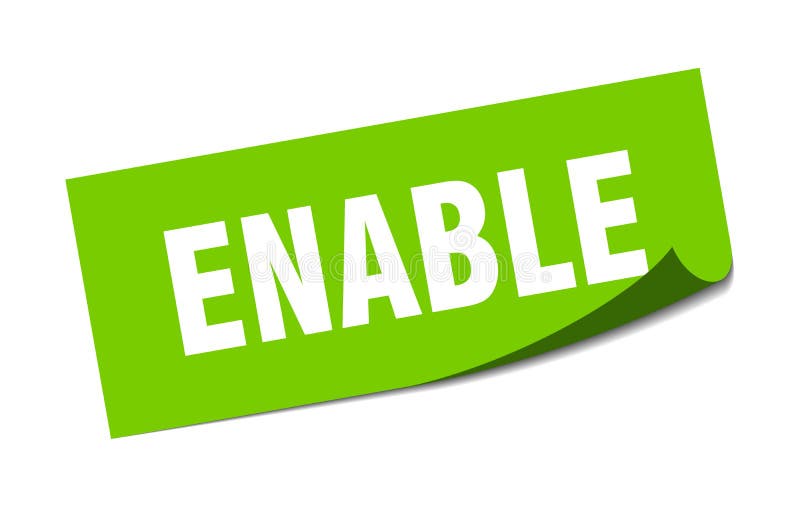Enable Sticker. Enable Square Sign Stock Vector - Illustration of page ...
