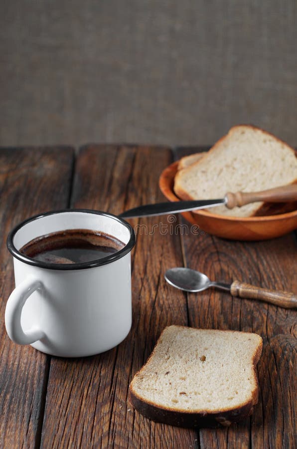 Coffee and bread stock photo. Image of caffeine, delicious - 178417592