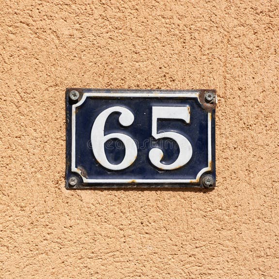 House Number 65 stock photo. Image of white, numerals - 159732360