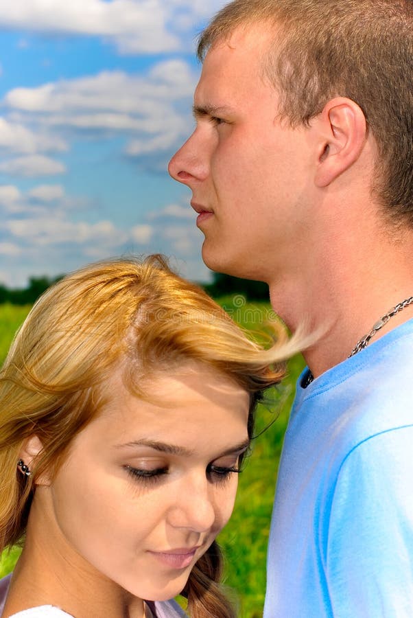 Enamoured couple stock image. Image of caucasian, face - 7554695