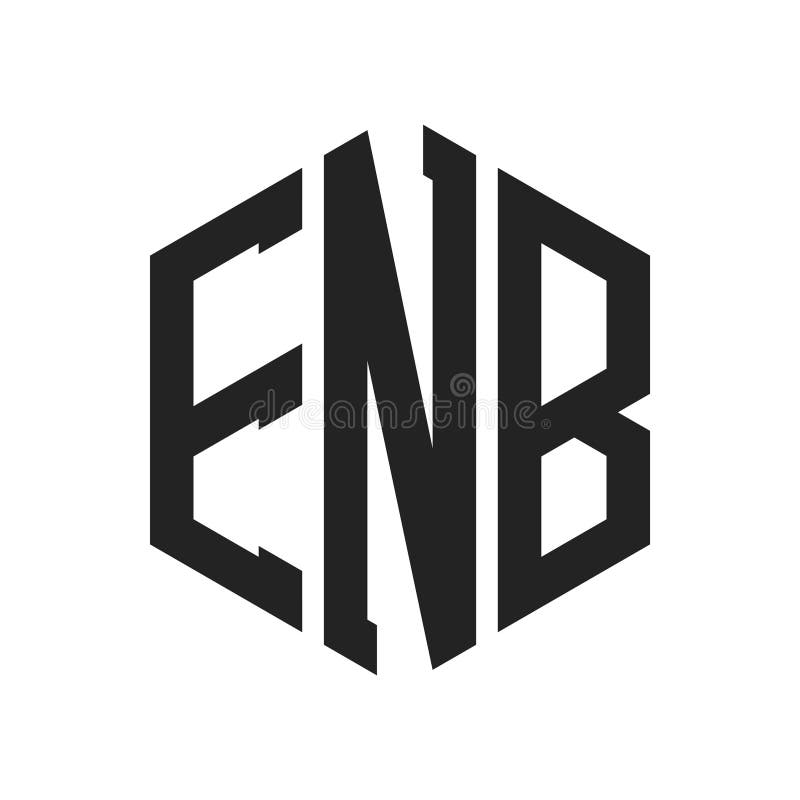 ENB Logo Design. Initial Letter ENB Monogram Logo Using Hexagon Shape ...