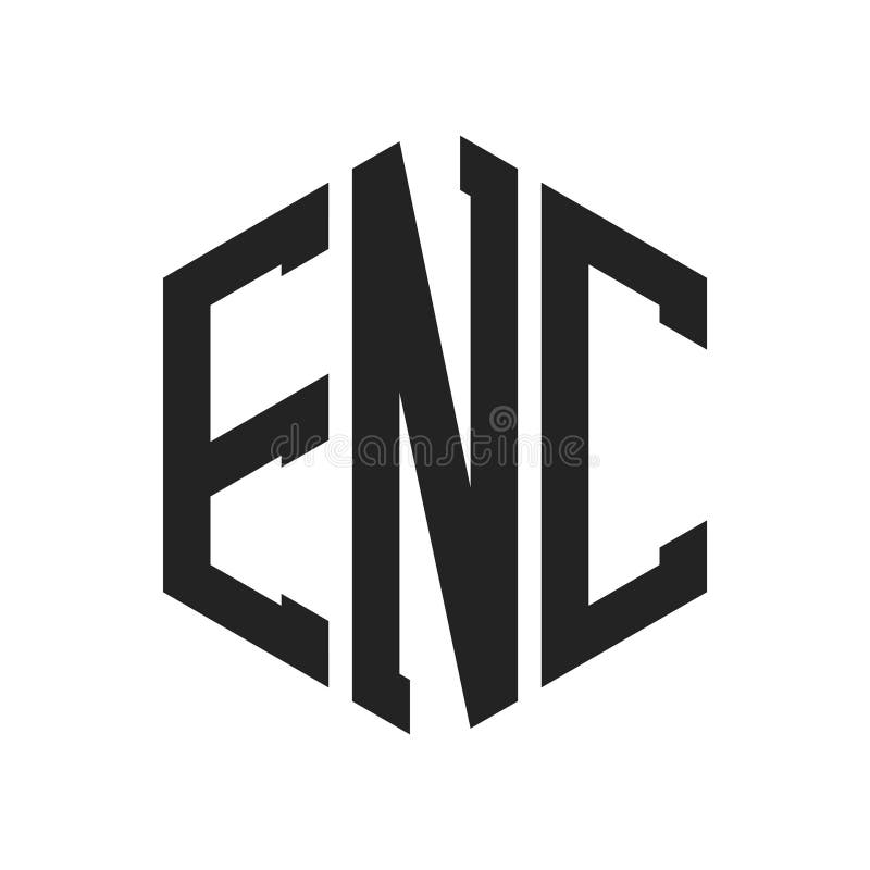 ENC Logo Design. Initial Letter ENC Monogram Logo Using Hexagon Shape ...