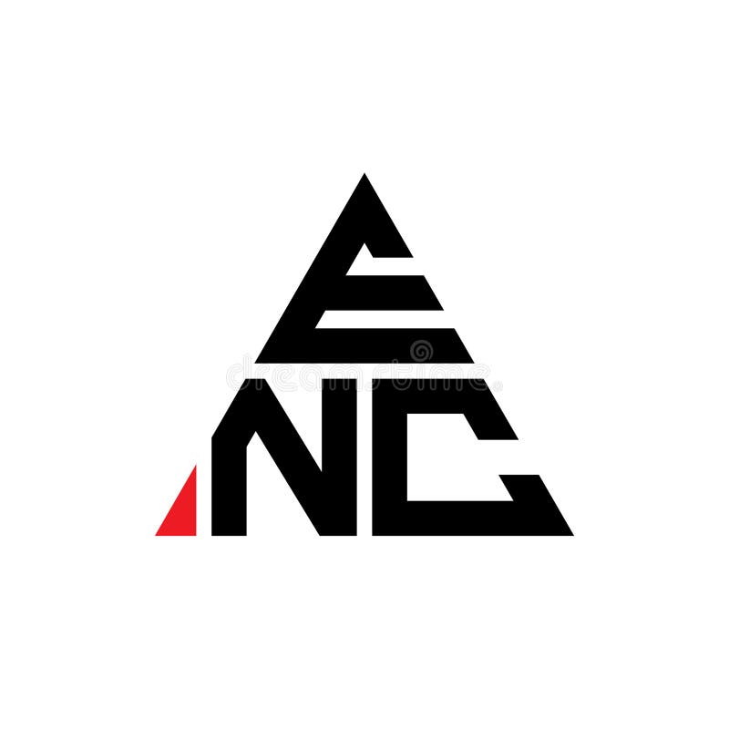ENC Triangle Letter Logo Design with Triangle Shape. ENC Triangle Logo ...