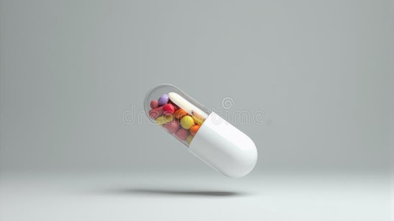 Encapsulated Variety: Transparent Capsule with Colorful Spheres ...