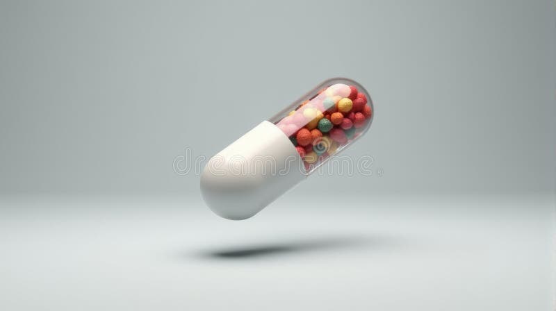 Encapsulated Variety: Transparent Capsule with Colorful Spheres ...