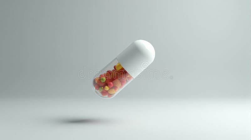 Encapsulated Variety: Transparent Capsule with Colorful Spheres ...