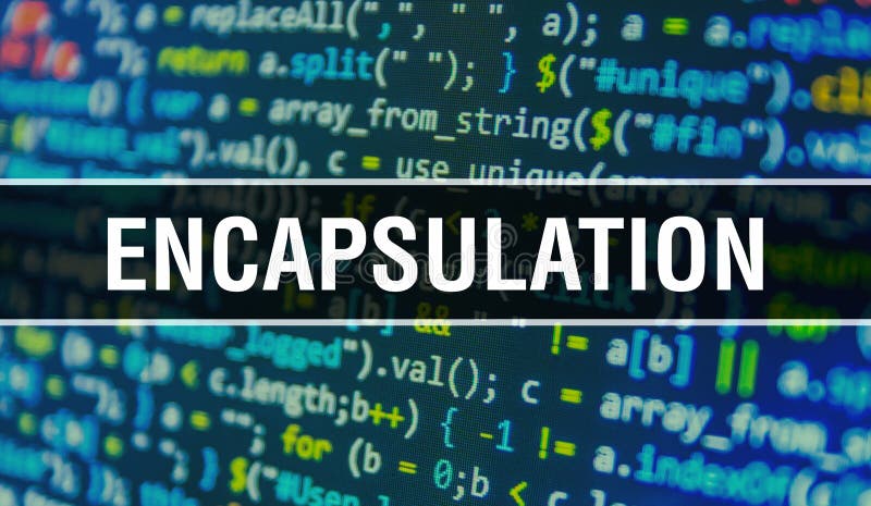 Encapsulation Concept With Random Parts Of Program Code Encapsulation With Programming Code