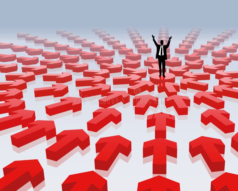 Encargado acertado ilustración del vector. Ilustración de potencia ...