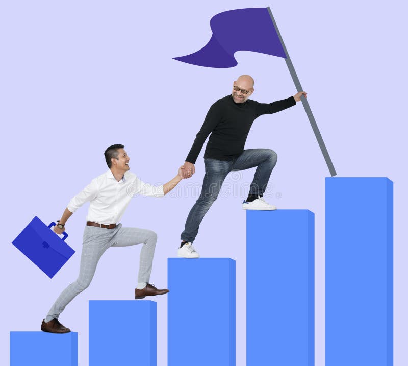 Encargado Que Ayuda a Su Equipo a Alcanzar La Meta Foto de archivo ...