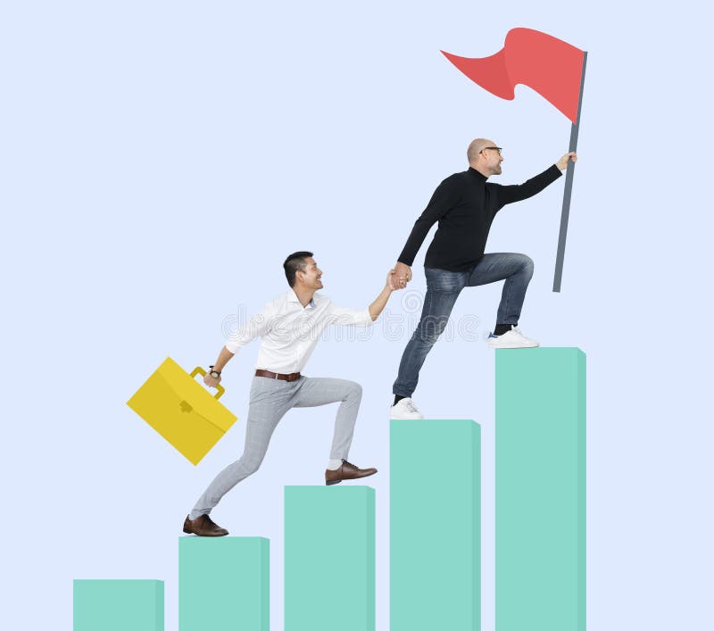 Encargado Que Ayuda a Su Equipo a Alcanzar La Meta Imagen de archivo ...