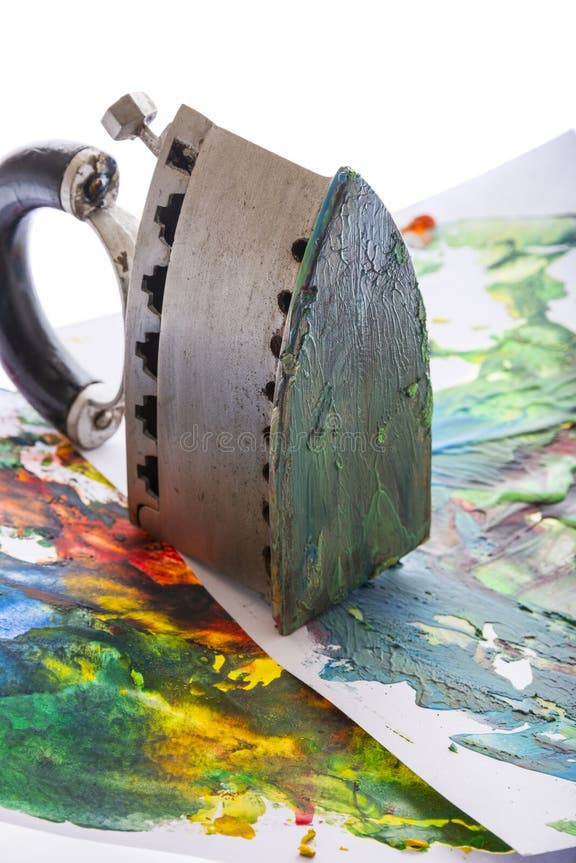 Encaustic Colors and Iron for Encaustic Stock Illustration ...