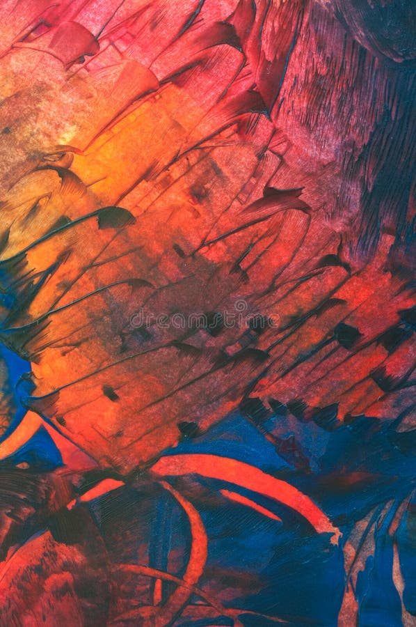 Abstract Wax Painting, Detail Stock Illustration - Illustration of blue ...