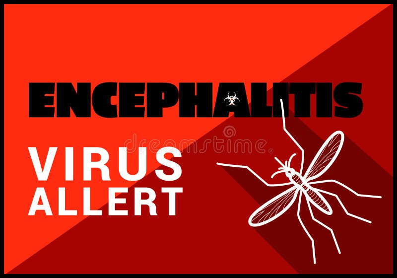 Encephalitis Virus Allert Vector Outline Stock Vector - Illustration of ...