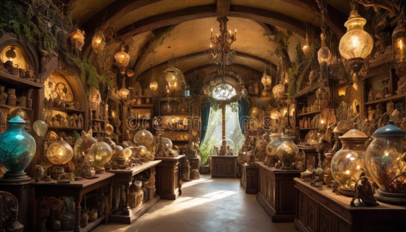 Enchanted Alchemist S Laboratory Stock Photo - Image of arcane ...