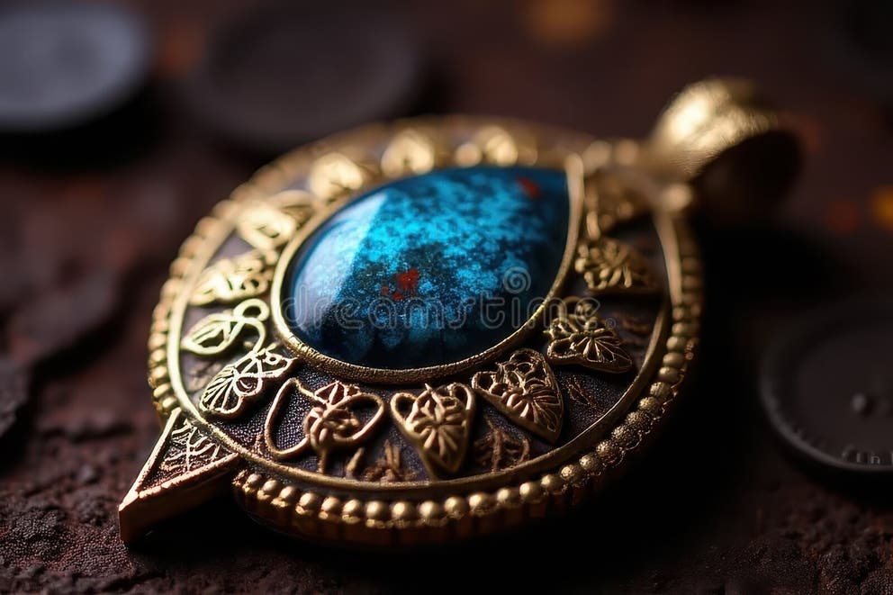 Enchanted Amulet of Antiquity Stock Illustration - Illustration of ...