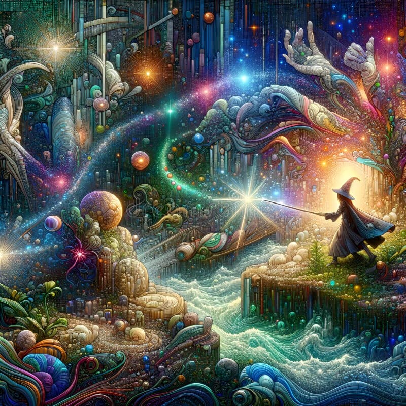 Enchanted Apprentice: a Wizard S Levitation Spell in a Mystical Realm ...