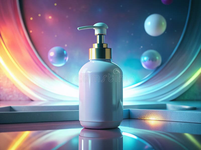 Enchanted Bathroom Dreamy White Pump Soap Dispenser in a Surreal ...