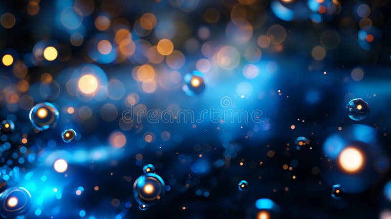 Enchanted Blue Orbs with Luminous Trails Stock Image - Image of modern ...