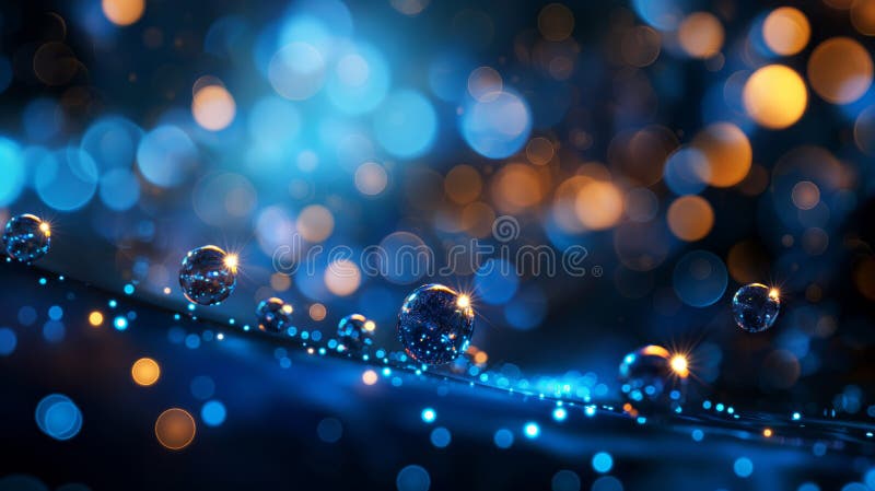 Enchanted Blue Orbs with Luminous Trails Stock Photo - Image of dynamic ...