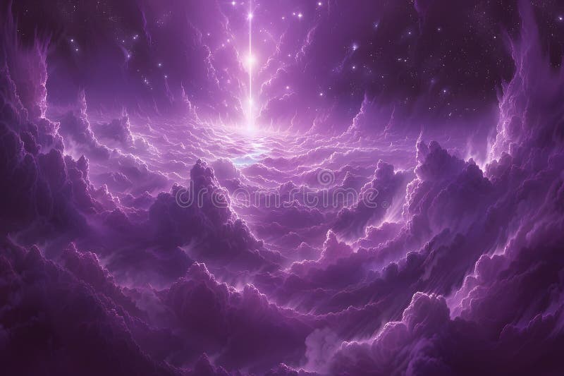 Enchanted Celestial Clouds with Ethereal Light in a Cosmic Dreamscape ...