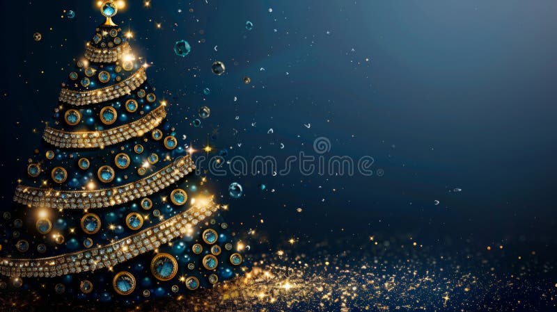 Enchanted Christmas Tree with Shimmering Lights and Magical Sparkles ...