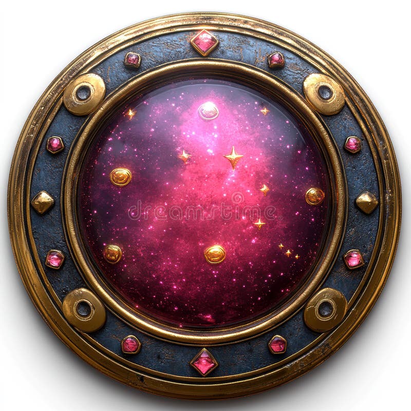 An Enchanted Circular Object with a Cosmic Star Map Center, Surrounded ...