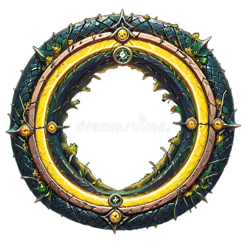 Enchanted Circular Token Ring with Elemental Symbols and Nature Accents ...