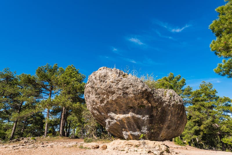 Enchanted City Unique Rock Formations in Cuenca,Spain Stock Image ...