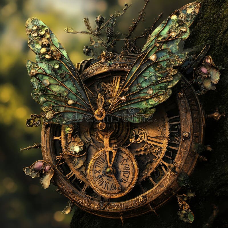 Enchanted clockworks stock illustration. Illustration of woodland ...