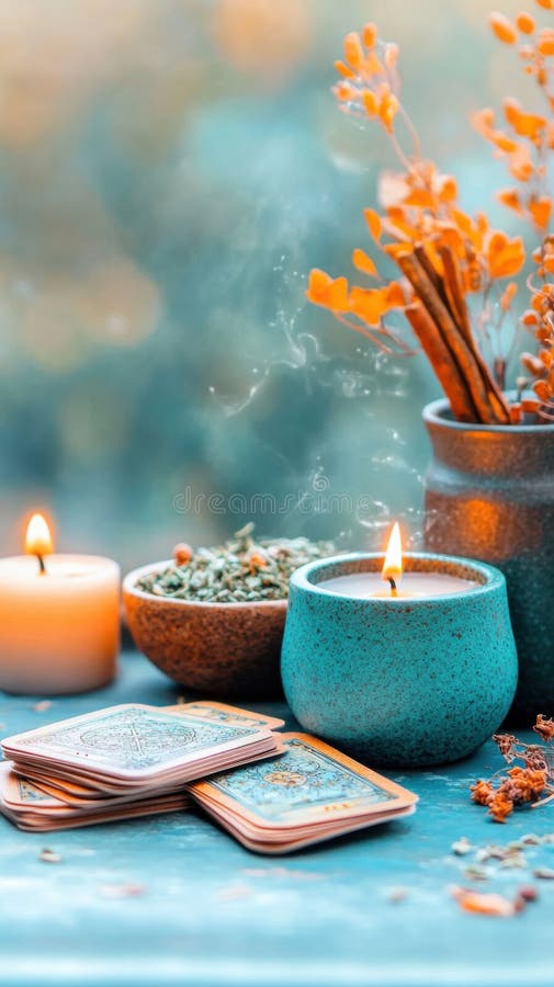 Enchanted Collection of Mystical Objects on a Rustic Table with Soft ...