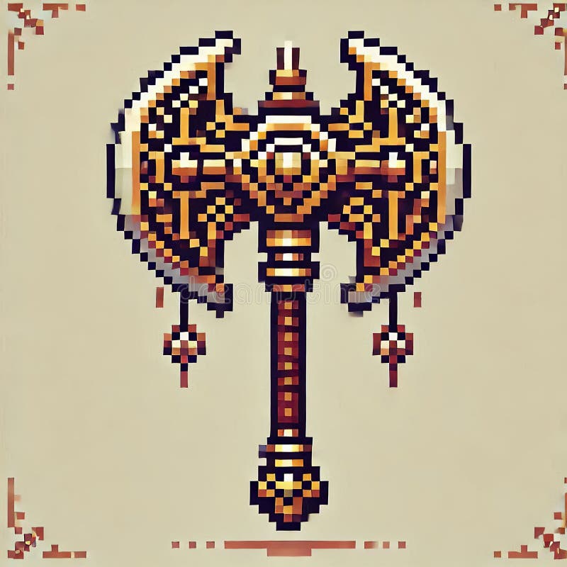 Enchanted Combat Axe stock illustration. Illustration of anbsp - 360229476