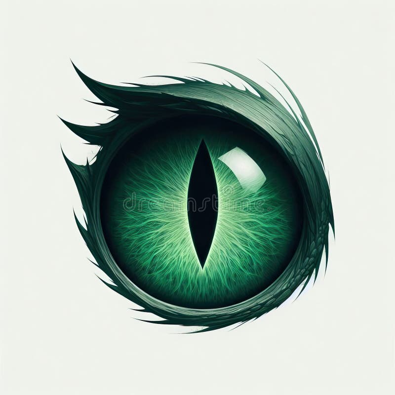 Enchanted Creature Eye in Realistic Form Stock Illustration ...