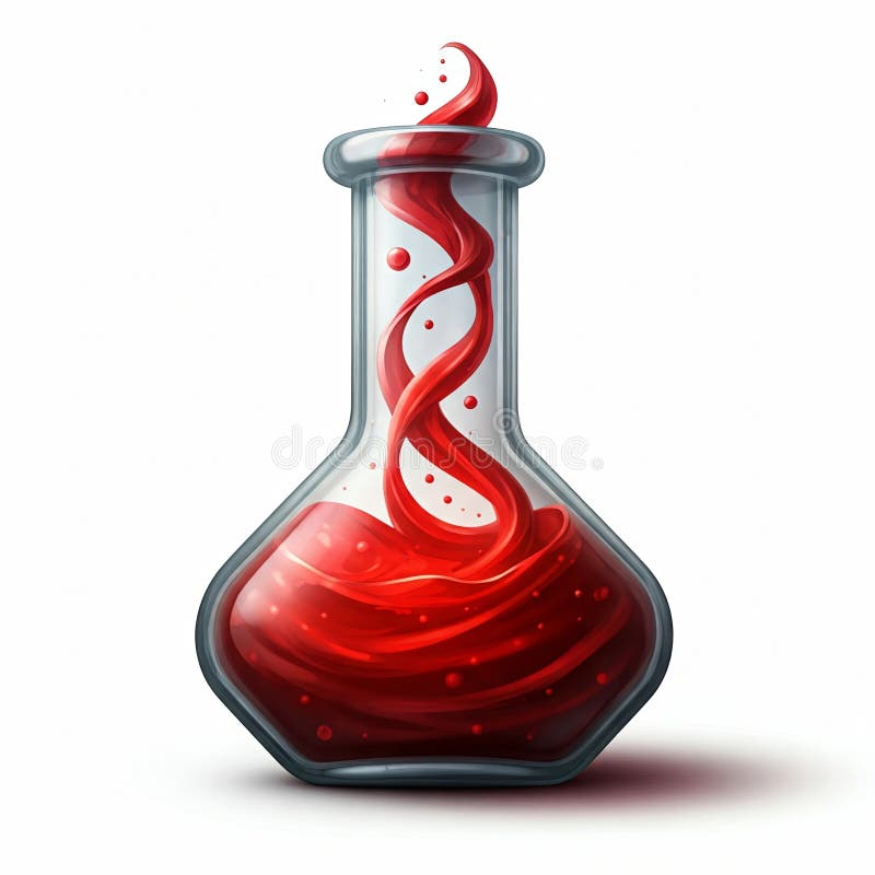 Enchanted Crimson Elixir stock illustration. Illustration of mystical ...