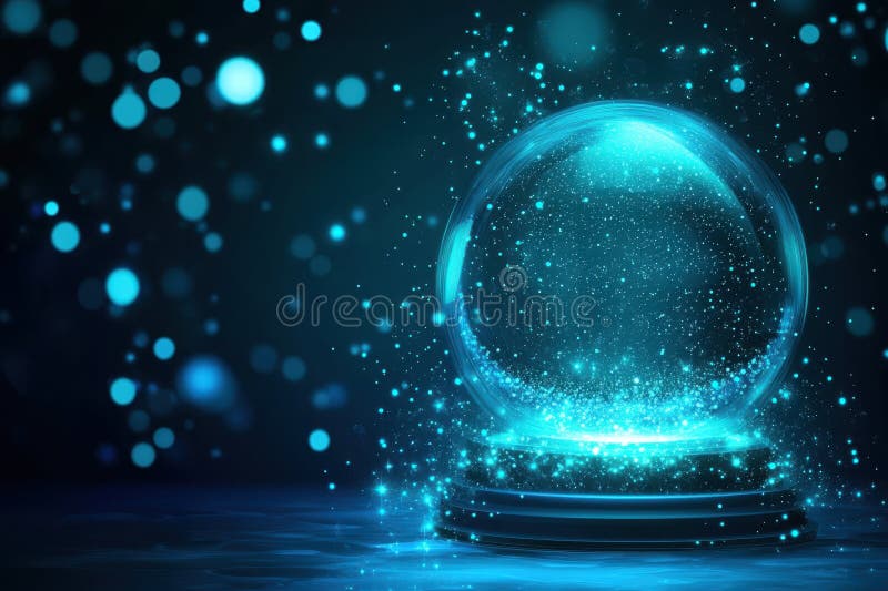 Enchanted Crystal Ball Under Ethereal Lights with Sparkling Glows ...