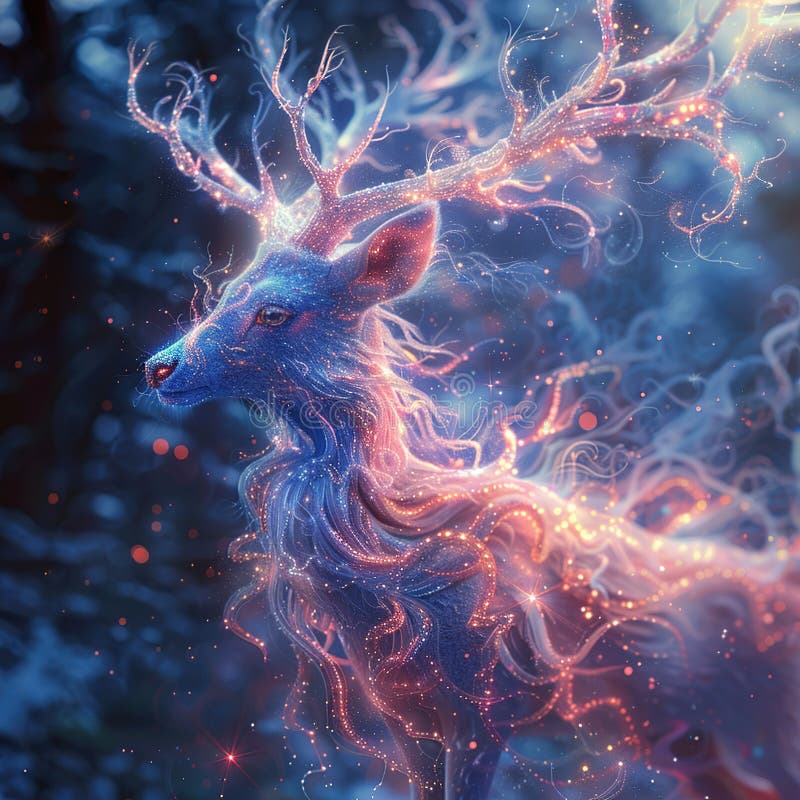 Enchanted Deer stock illustration. Illustration of deer - 333390420