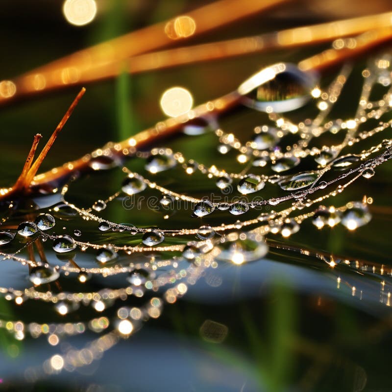 Enchanted Dewdrops: a Magical Macro Capture of Dewdrops on the Tips of ...