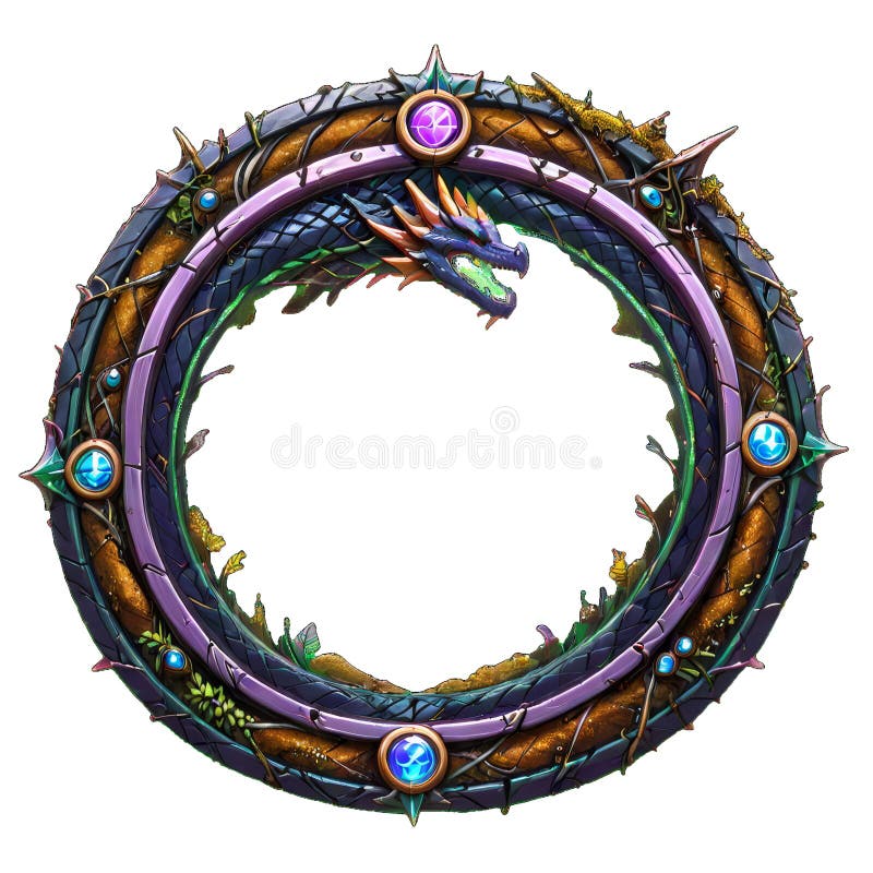 Enchanted Dragon Ring with Intricate Details and Elemental Gems Stock ...