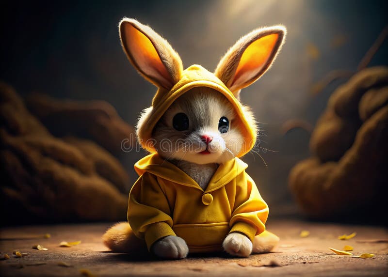 Enchanted Easter Bunny Capture the Magic of a Yellow Rabbit Costume in ...