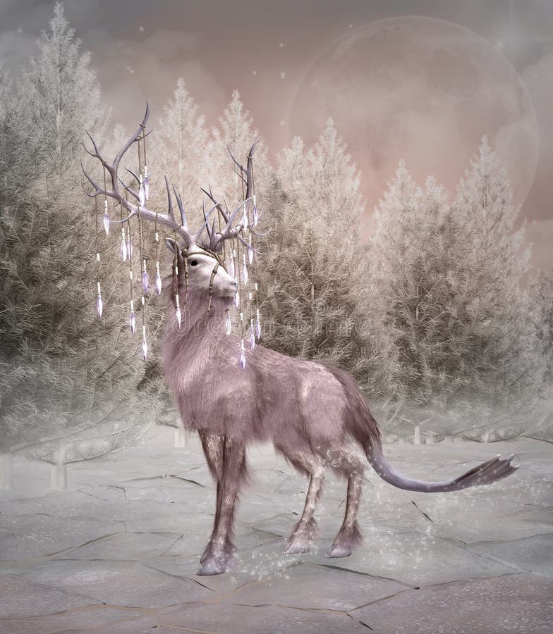 Enchanted elk stock illustration. Illustration of magic - 57112770