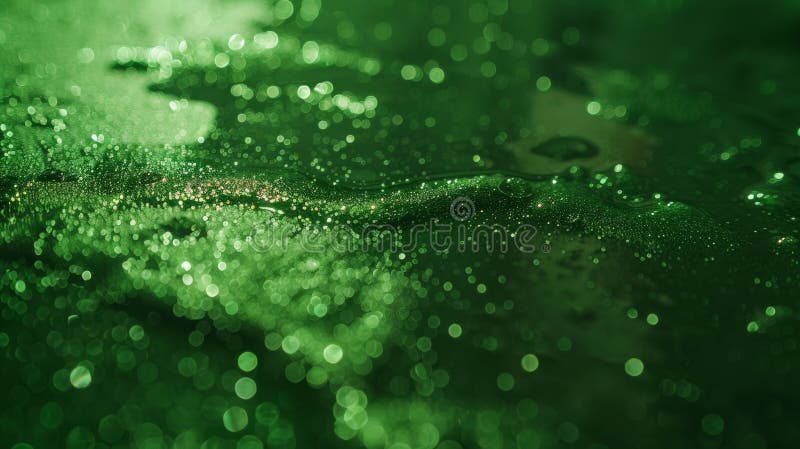 Enchanted Emerald: Abstract Green Bokeh Background with Sparkling ...
