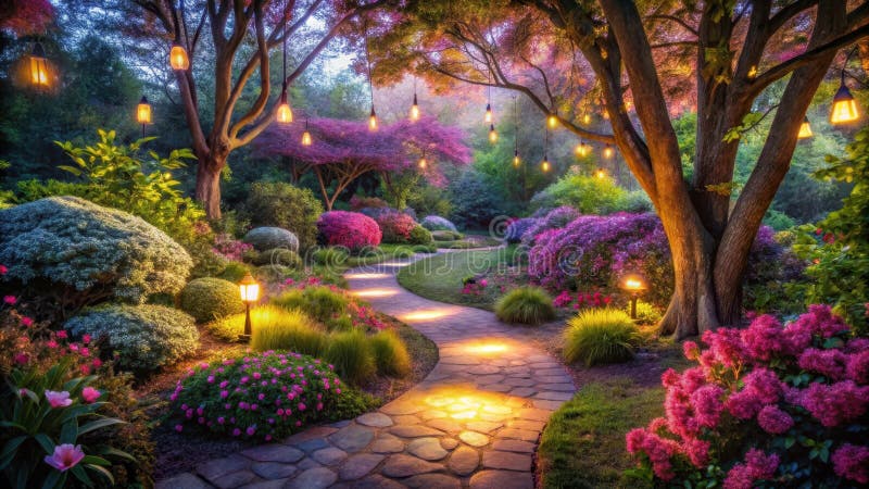 Enchanted Evening Garden Stock Illustrations – 2,772 Enchanted Evening ...