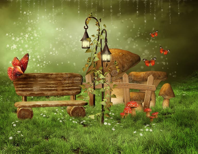 Enchanted Fairy Garden Stock Illustrations – 13,723 Enchanted Fairy ...