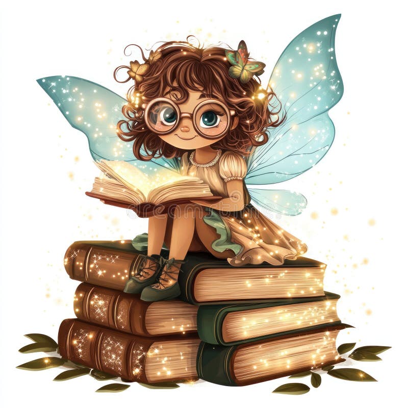 Whimsical Girl Enchanted Books Stock Photos - Free & Royalty-Free Stock ...
