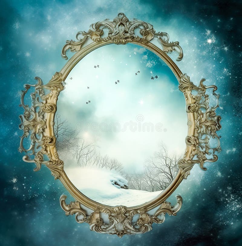 Generative AI: Enchanted Fairy Tale Frame with Flowers Stock ...