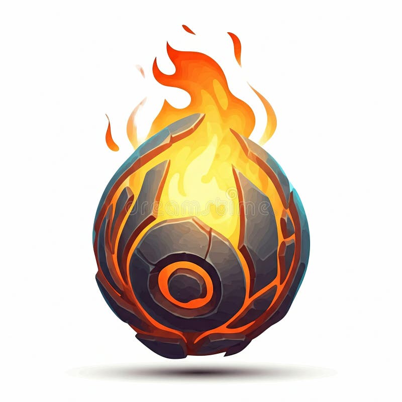 Enchanted Fire Sphere stock illustration. Illustration of sorcery ...