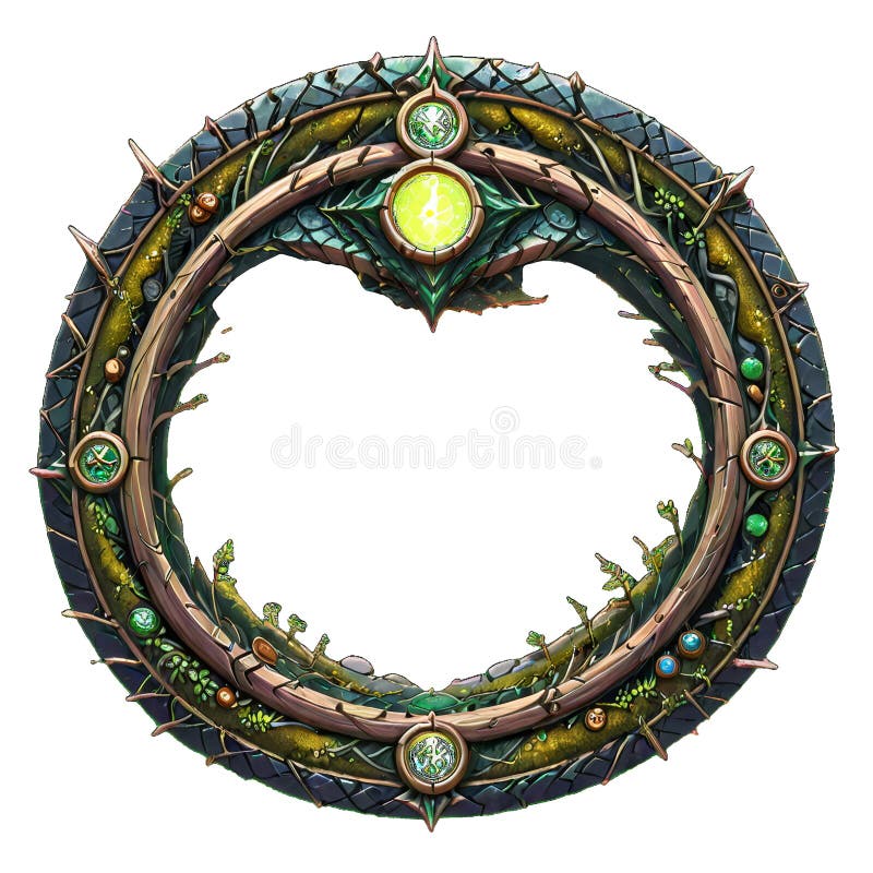 Enchanted Forest Avatar Ring with Mystical Gems and Intricate Natural ...