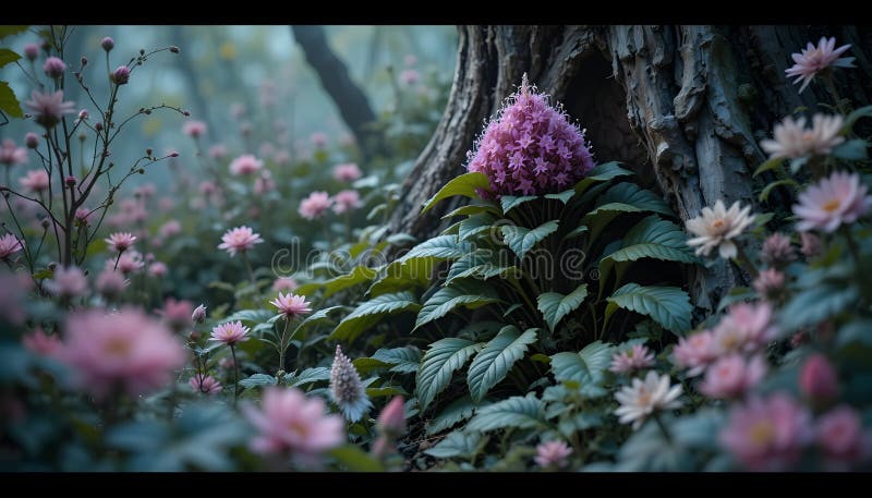 Enchanted Forest Bloom stock image. Image of captivating - 376294533