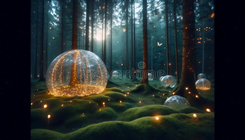The Enchanted Forest Bubble Tent, Ai Generated Image Stock Photo ...